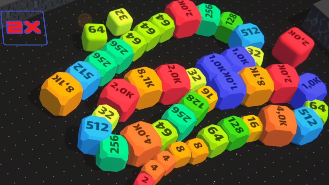 Cube 2048.io Game 🎲 A NEW GAME lvl 91-96🎲 CUBES SNAKE 2048.io Gameplay - YouTube