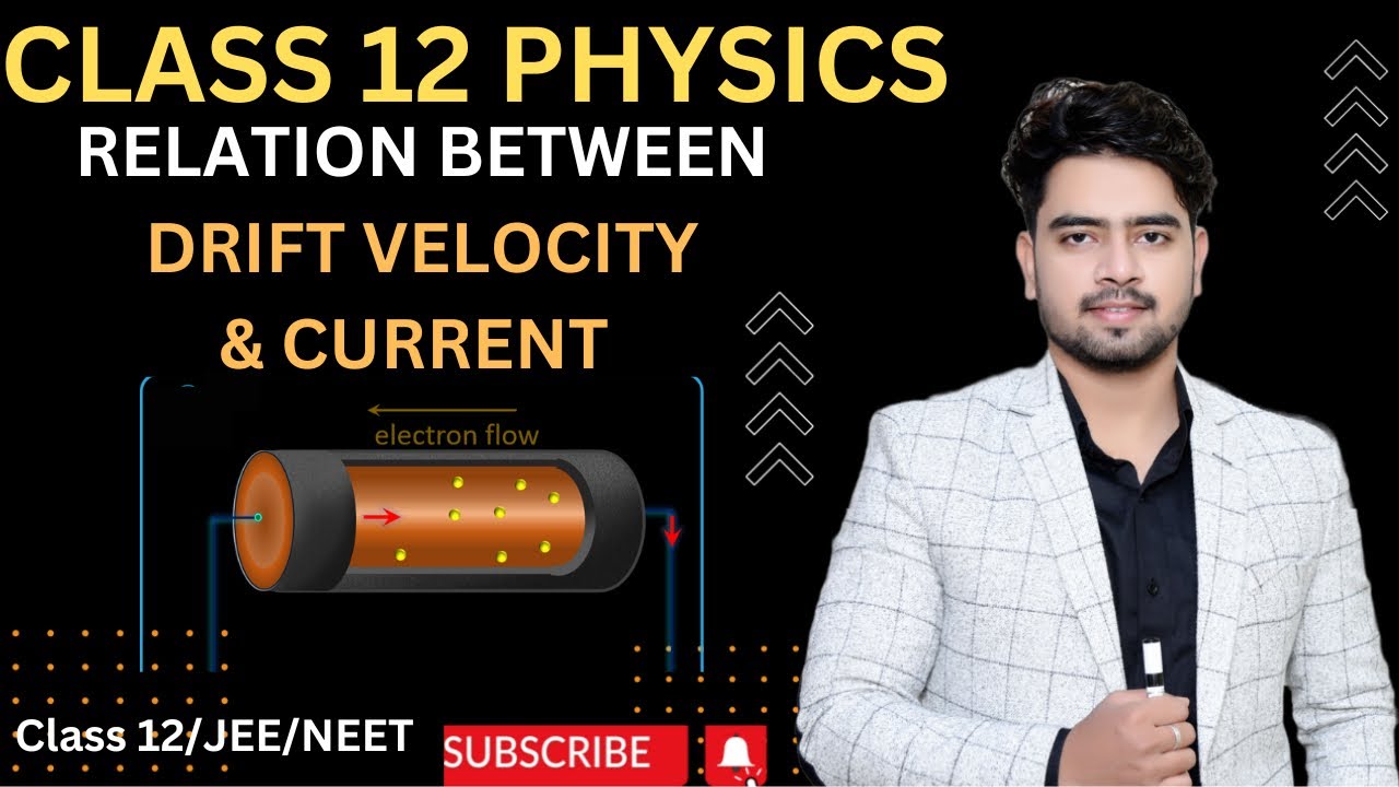 Class 12th Physics ||Relation between Drift Velocity & Current ...