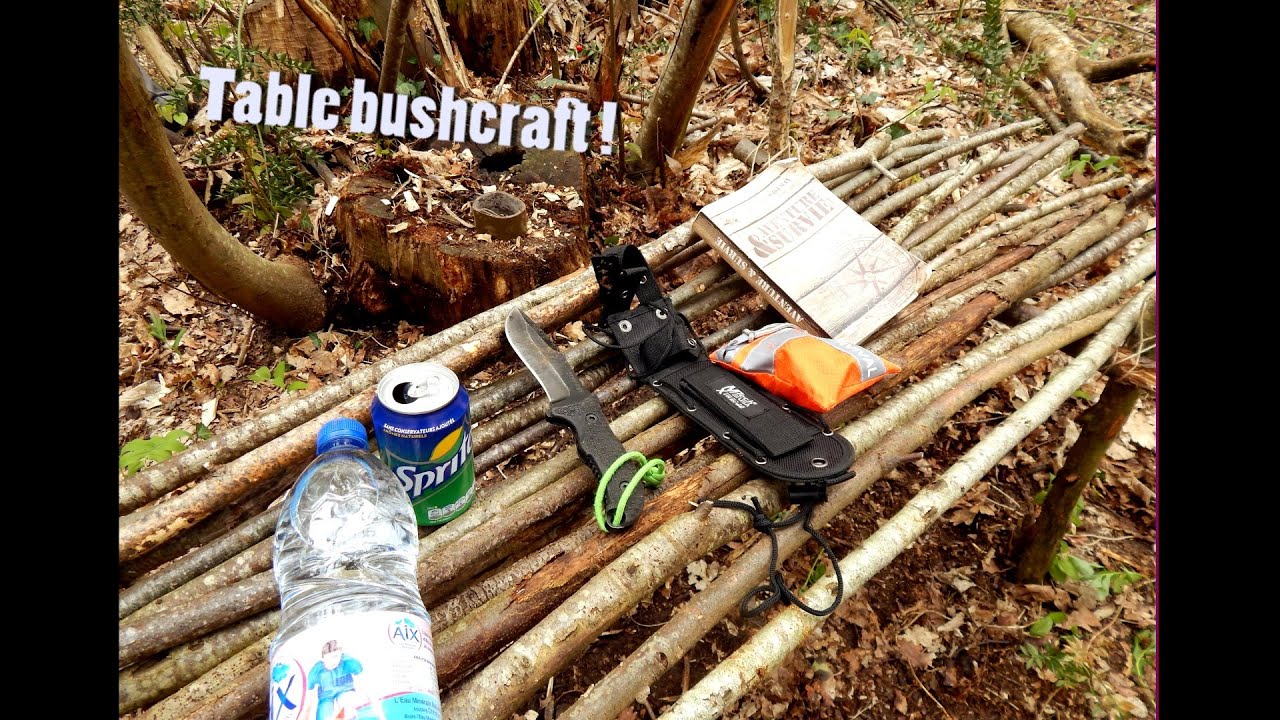 Construction d'une nouvelle table bushcraft ! - Libres et Natures - YouTube