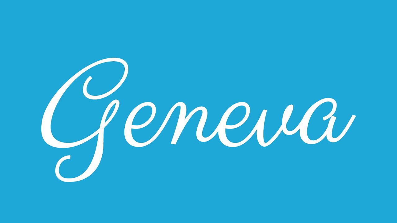 Learn how to Sign the Name Geneva Stylishly in Cursive Writing - YouTube