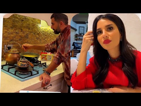 Zaur Baxşeliyev gecə gecə canlıda quymax bişirdi.Günay ne çox çay içirsen