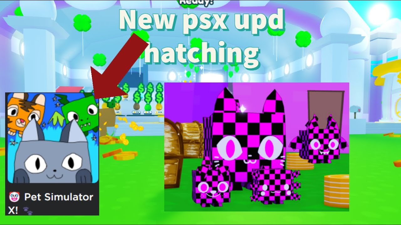 Pet Simulator x upd Hatching for the new ~HUGE~ error cat - YouTube