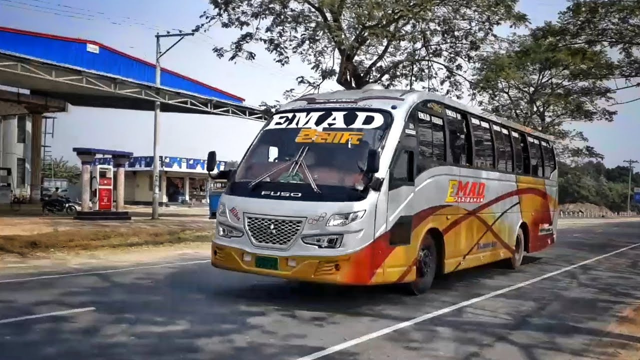 Emad Paribahan brand new bullet shape bus | Non AC | Bullet bus ...