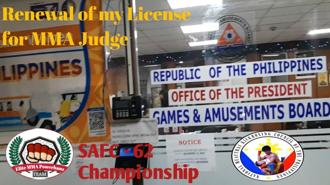 Renewal of my License for MMA Judge - YouTube