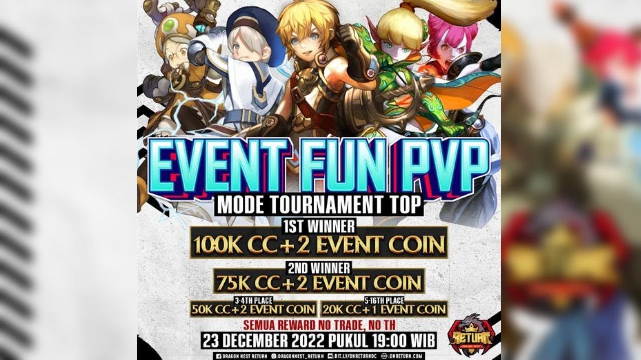 EVENT FUN PVP TOURNAMENT MODE - DRAGON NEST RETURN - YouTube