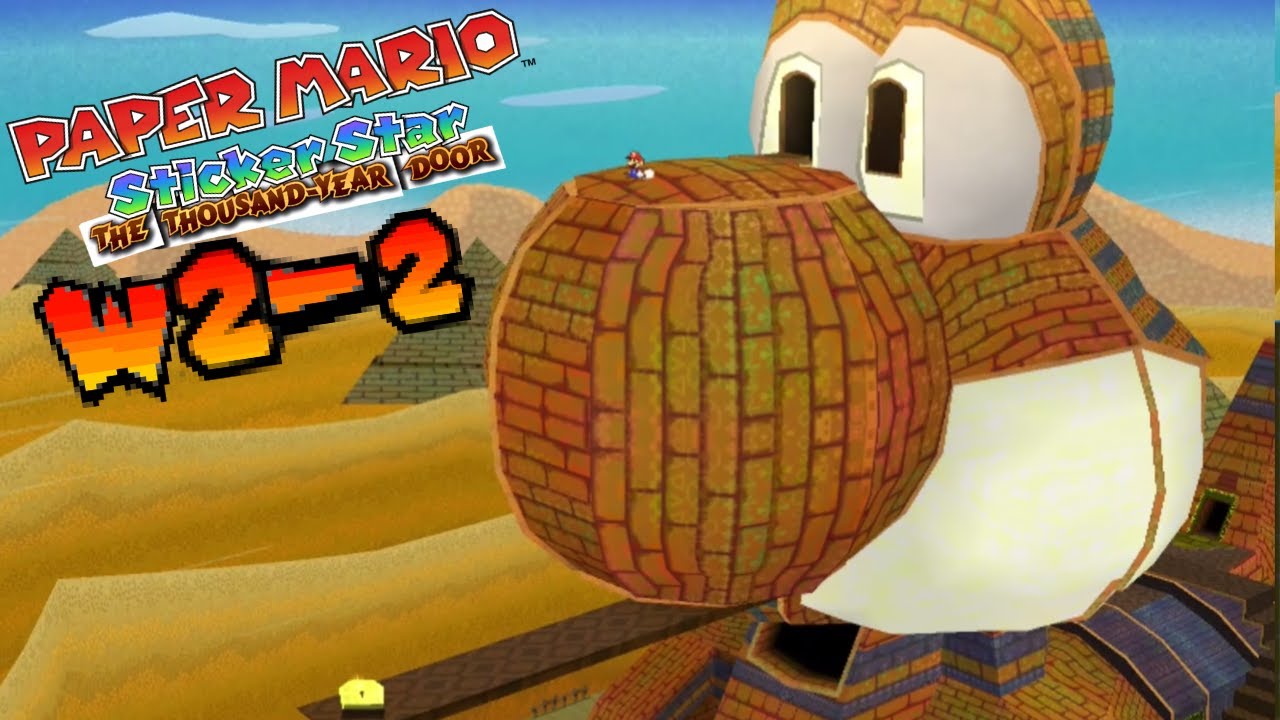 Paper Mario Sticker Star TTYD Mod. W2-2:Yoshi Sphinx. - YouTube