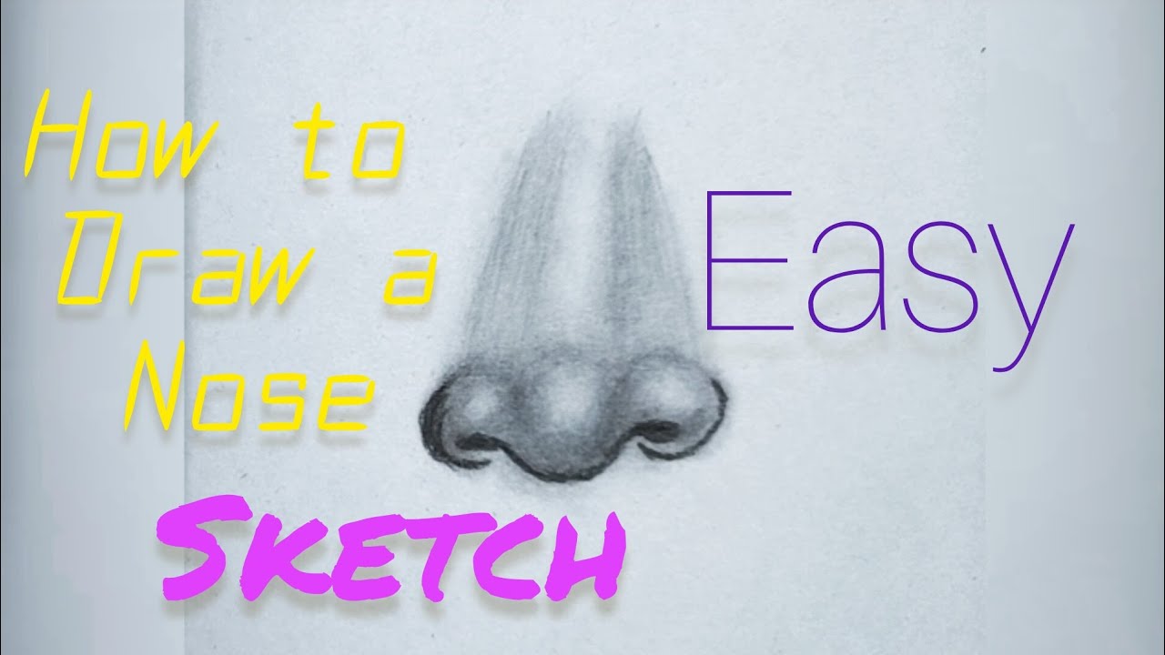 hpw to draw nose sketch easy - YouTube