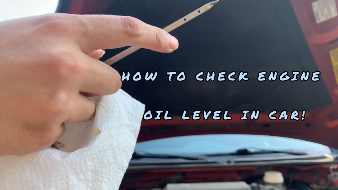 HOW TO CHECK ENGINE OIL LEVEL IN CAR! - YouTube