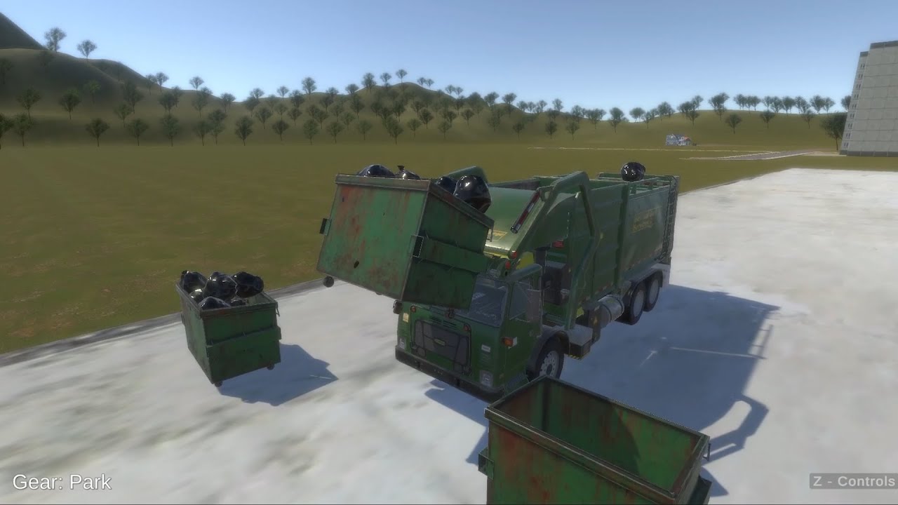 Garbage Packer | Alpha Footage | Physics based Garbage Truck Sim - YouTube