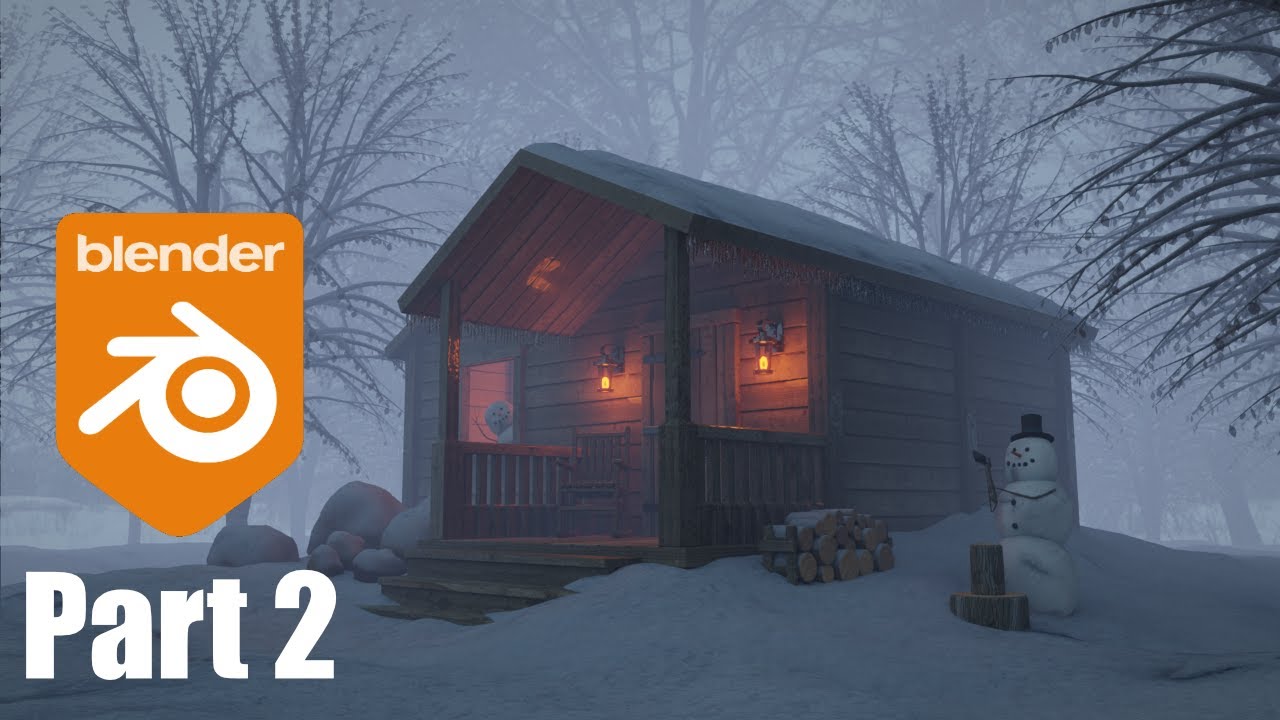 Modeling a Snowy Cabin in Blender Part 2 - YouTube