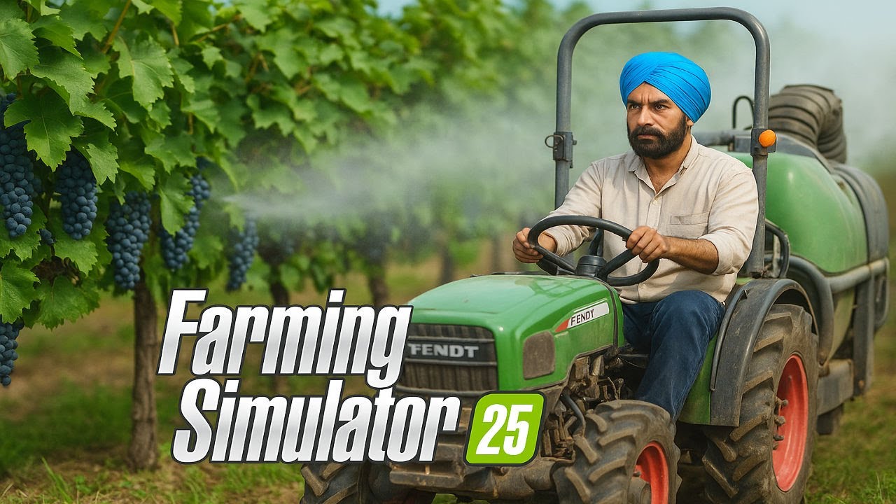 Live"FS25 | Small Tractor, Big Grapes! 🍇 Desi Style Vineyard Farming ...