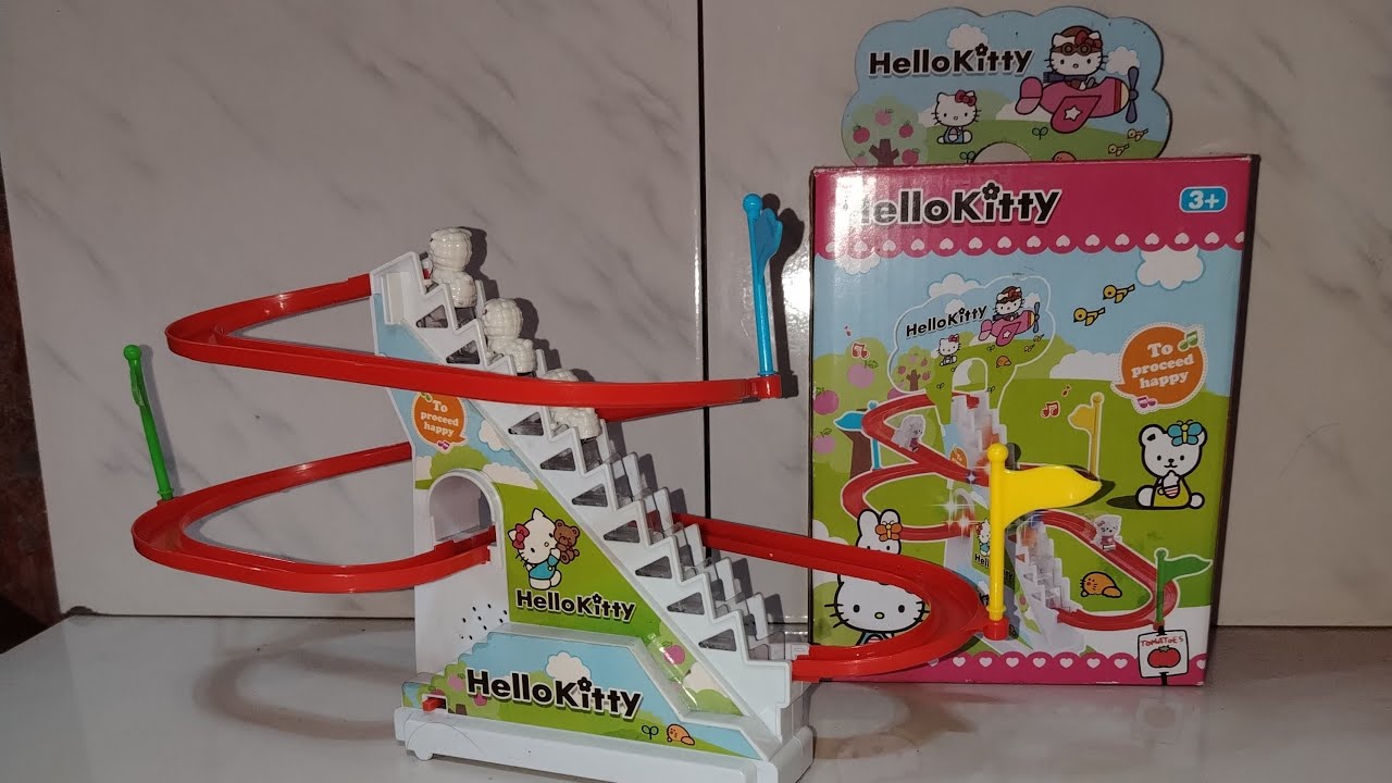 LIVE ASMR🍁🍁 AUTOMATIC HELLO KITTY CLIMBING RACE STAIRS 🍁🍁🌈🌈 - YouTube