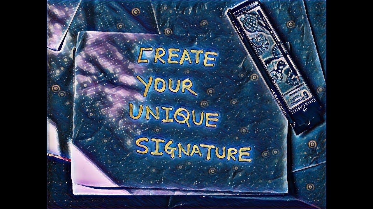 How to create your unique signature - YouTube