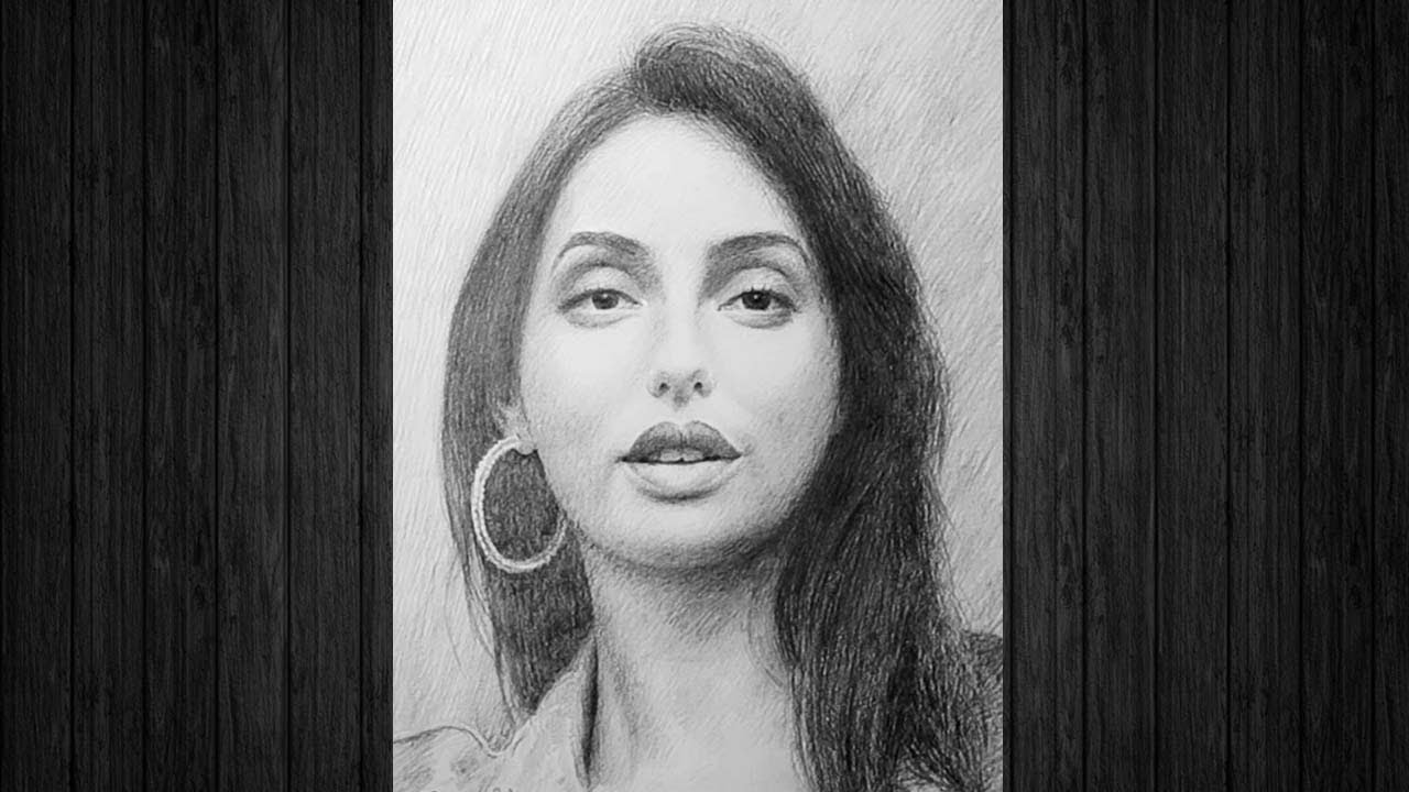 Drawing Nora Fatehi | Easy pencil sketch | India's Best Dancer Nora ...