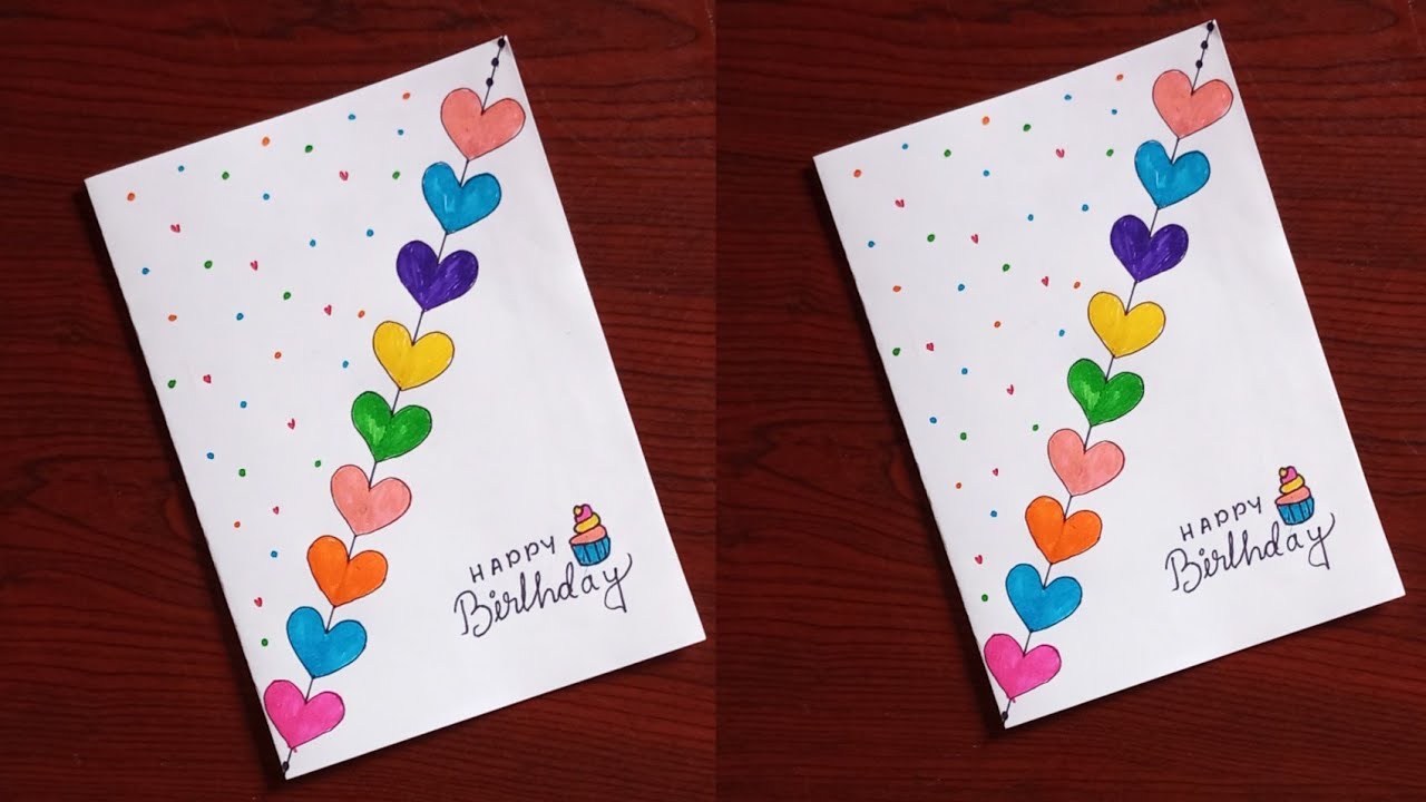 Birthday Greeting card 🥰Super Easy and Unique | Unique Birthday card 🥰 ...