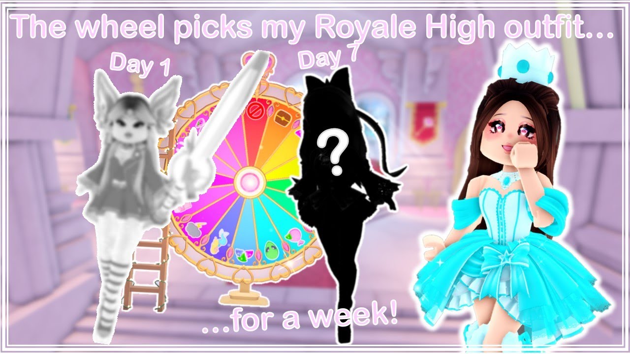 The WHEEL picks my OUTFIT for a WEEK in ROYALE HIGH!!! Royale High ...