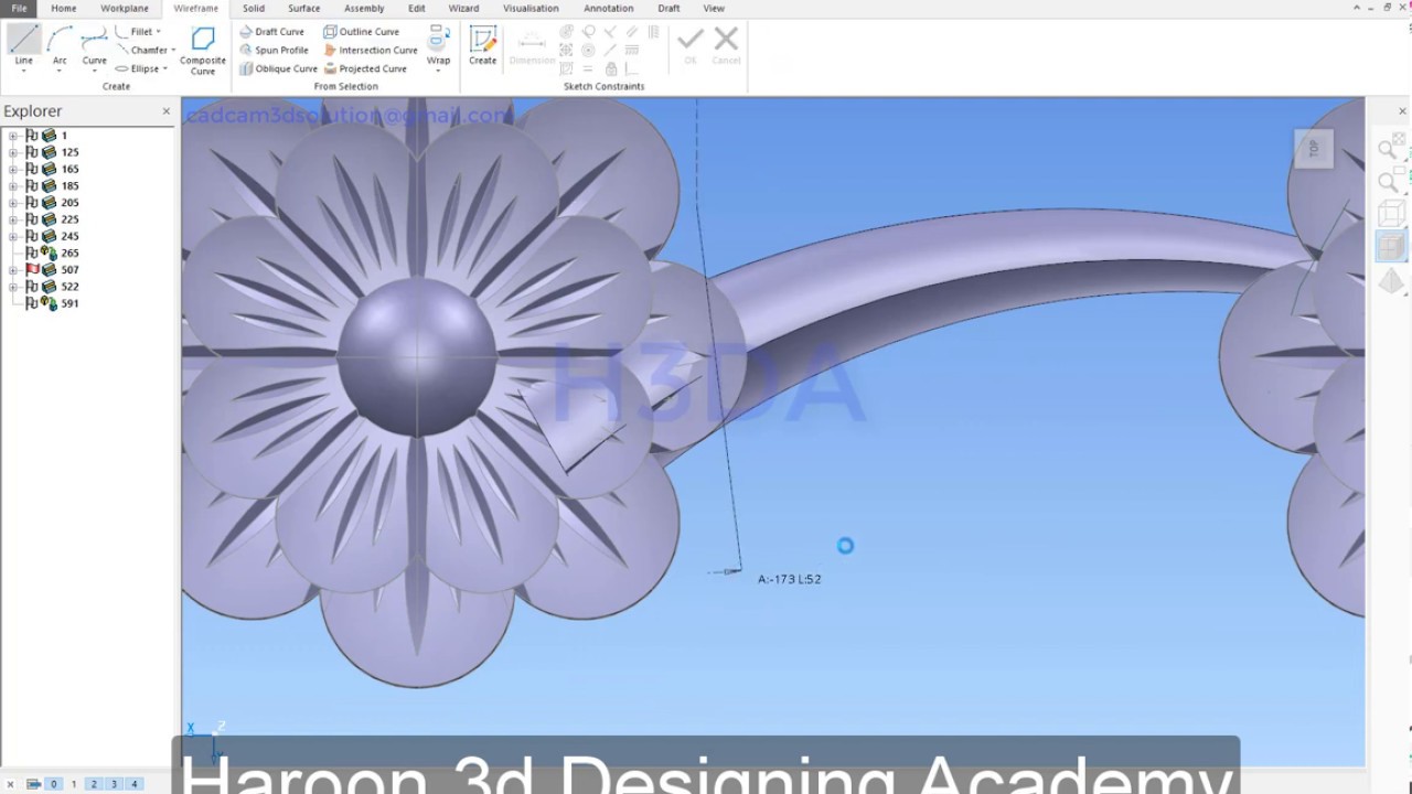 Flower Designing In PowerShape 2019 - YouTube