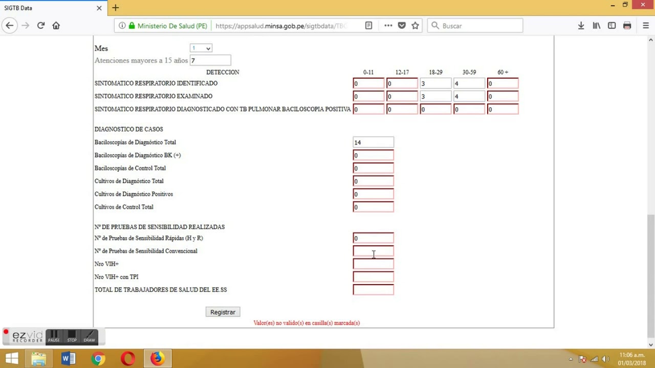 SIGTB Ingreso de Informe Operacional - ESPCT - Red Salud Ferreñafe ...