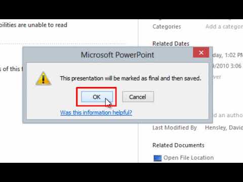 Microsoft PowerPoint: How to Mark a Presentation as Final (Mark as ...