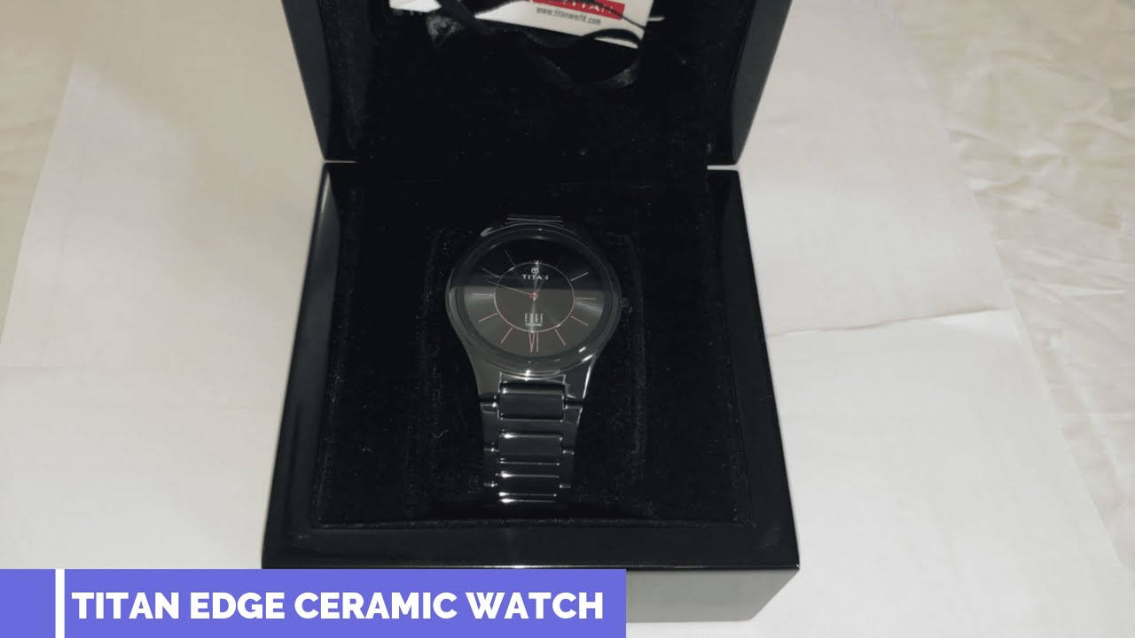 titan watch edge ceramic || blue color - YouTube