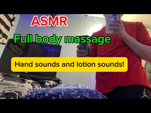 ASMR Pillow Body Massage! Hand sounds lotion sounds, and some soft ...