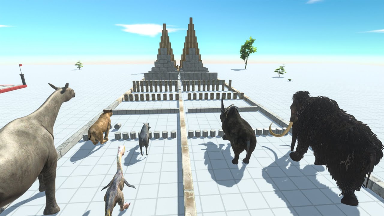 Mammals Race Through Blocks - Animal Revolt Battle Simulator - YouTube