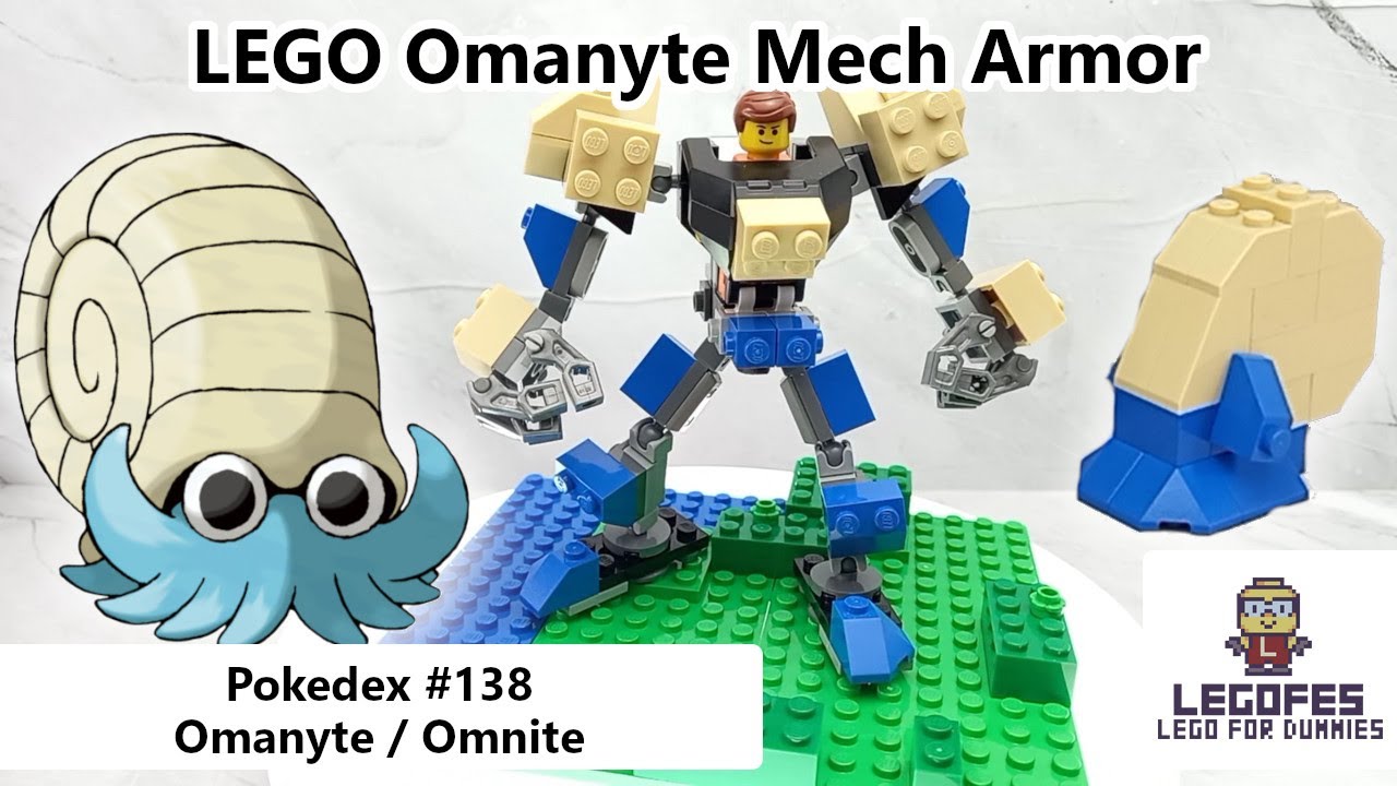 LEGO POKEMON MECH - Pokedex 138 Omanyte (Tutorial Build & Armor Robot ...