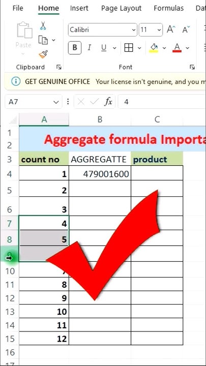 excel Powerful formula #aggregate aggregate with product #short - YouTube