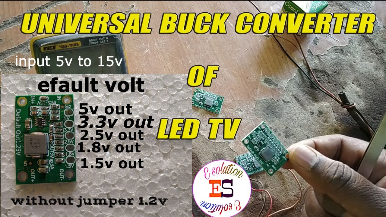 universal buck converter of led tv - YouTube