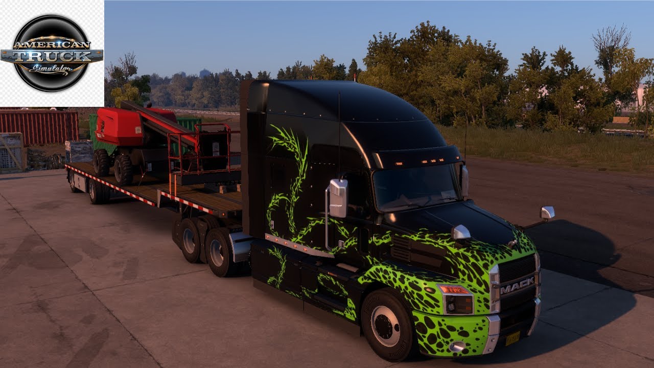 American Truck Sim - Mack Anthem transporting an Elevator Machine to ...