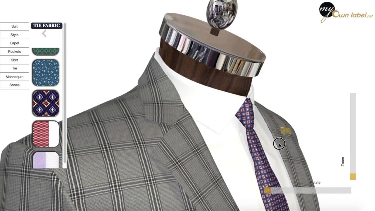 3D Clothing Configurator for Suit, Shirt and Trouser - Tie design - YouTube