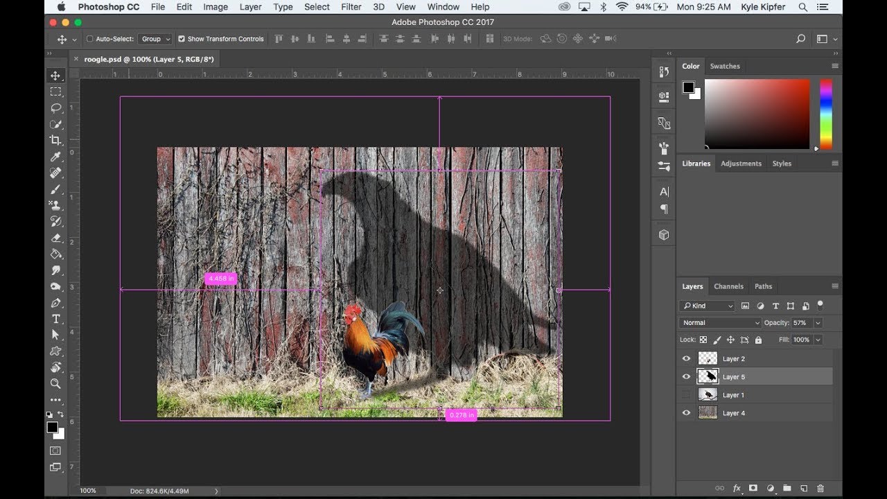 Cast Shadow Photoshop Tutorial - YouTube