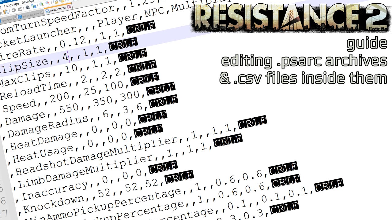 (Guide) Resistance 2 - editing .psarc archives (simple mods, with ...