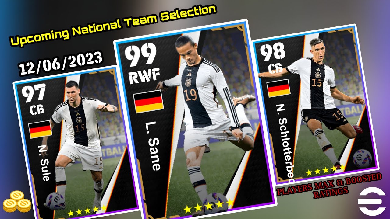 Upcoming Monday National Team Selection Germany Pack In eFootball ...