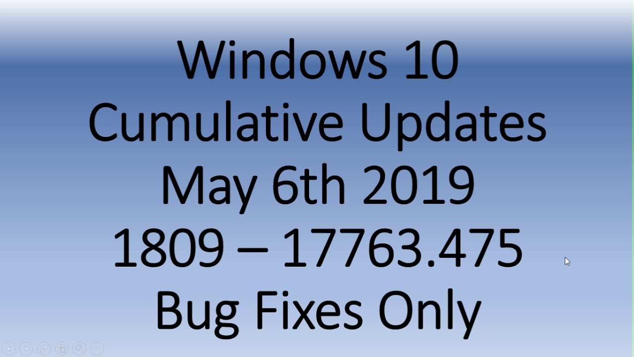 Windows 10 October 2018 update released May 6th 2019 big bug fixes list ...