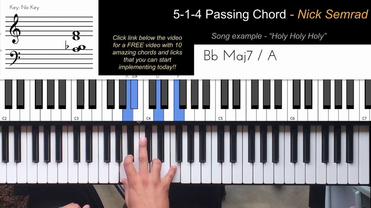 5-1-4 Passing Chord by Nick Semrad (Gospel Tutorial) - YouTube
