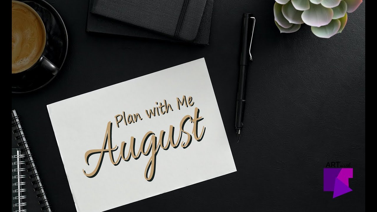 Plan With Me August: Minimalist decoration with black and gold washi ...