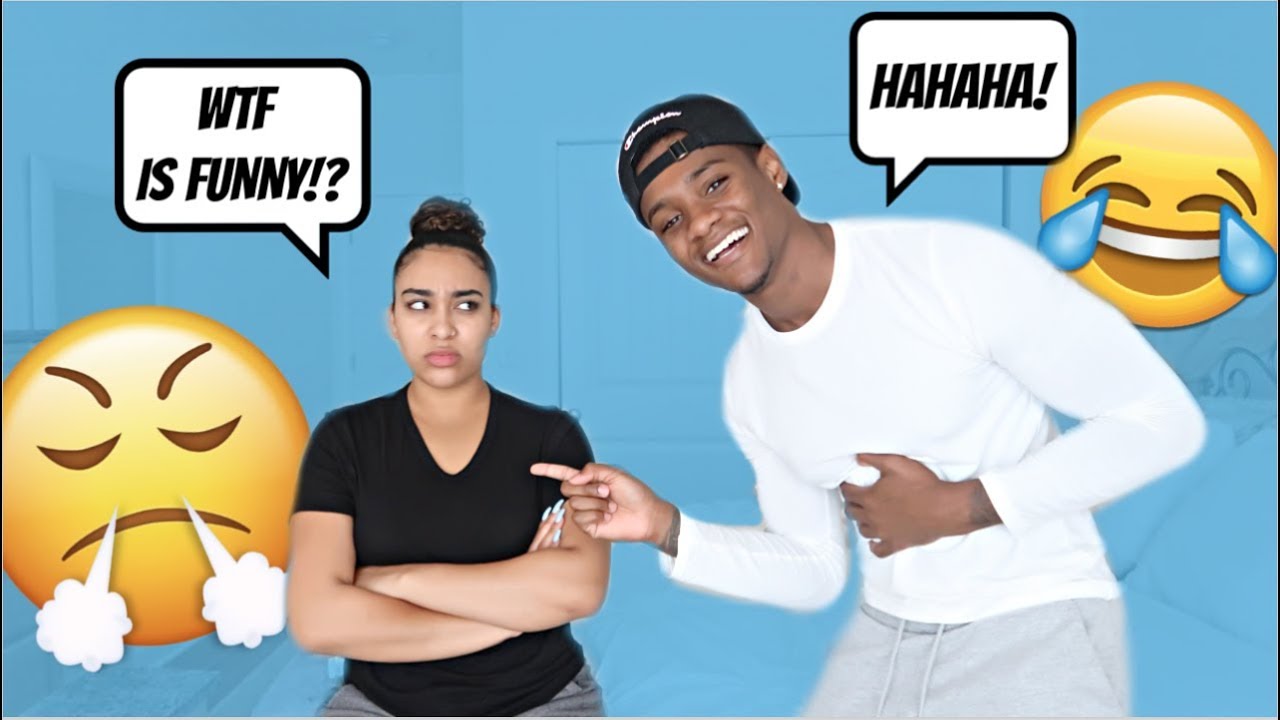 RANDOMLY LAUGHING At MY GIRLFRIEND To See How She Reacts.. *HILARIOUS ...