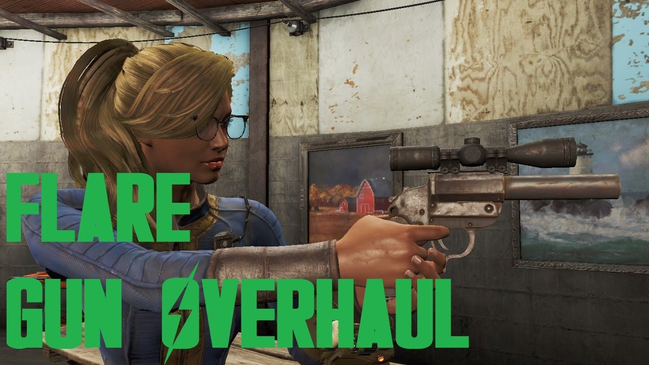 FALLOUT 4 MOD REVIEW Flare Gun Overhaul - YouTube