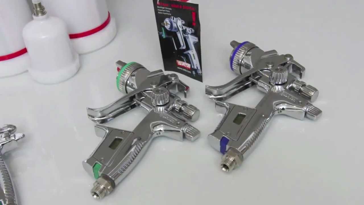 SATAjet 4000 B SATA HVLP Lackierpistole Car-Equipment-System - YouTube