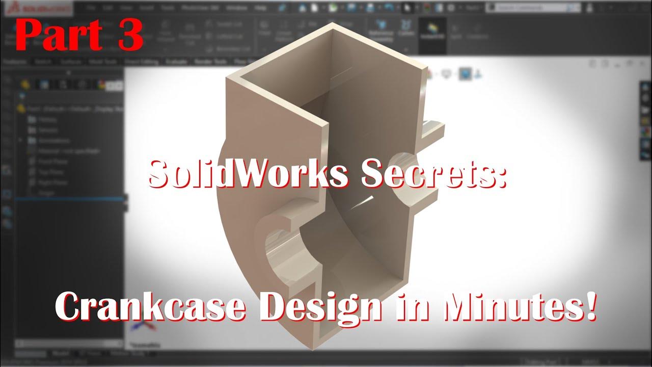 SolidWorks Tutorial: Designing a Crankcase (Step-by-Step Guide) - YouTube
