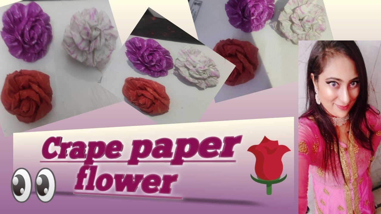 How we make an easy crape paper flower 🌺🌹 at home#papercraft beautiful ...