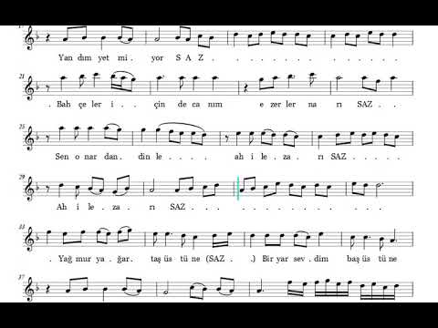 Fikrim Yok - Nota Eşliğinde İcrâ (Ahenk:Kız Neyi - 4 Ses - B)