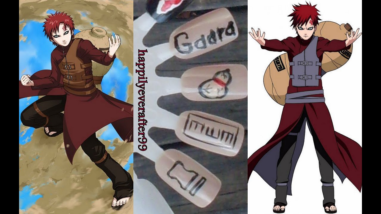 Gaara Nail Art