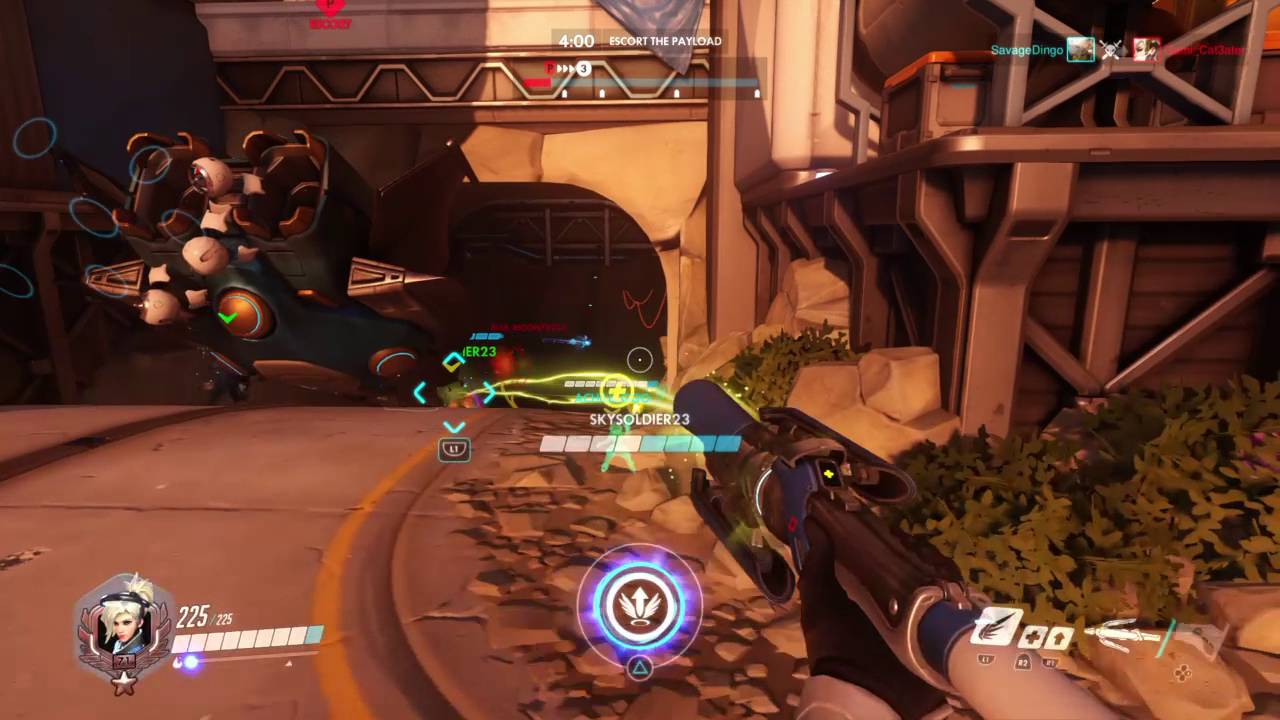 Overwatch : Mercy Gameplay Weekly Brawl Show your Support - YouTube