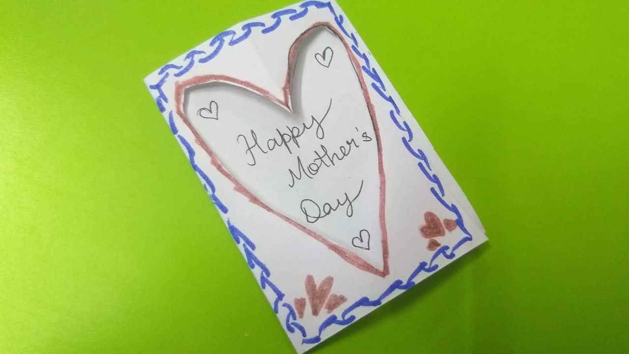 Easy & beautiful mother's day greeting card | Mother's day Happy ...