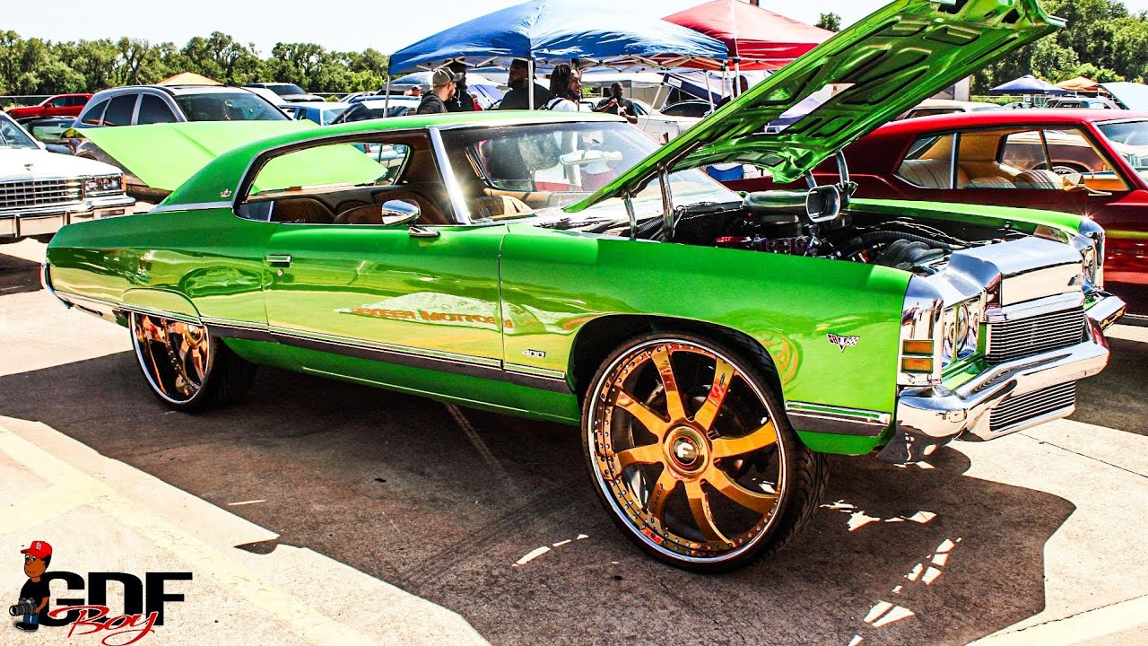 1972 Candy Lime Green Donk on Gold Face 28" Forgiatos. - YouTube