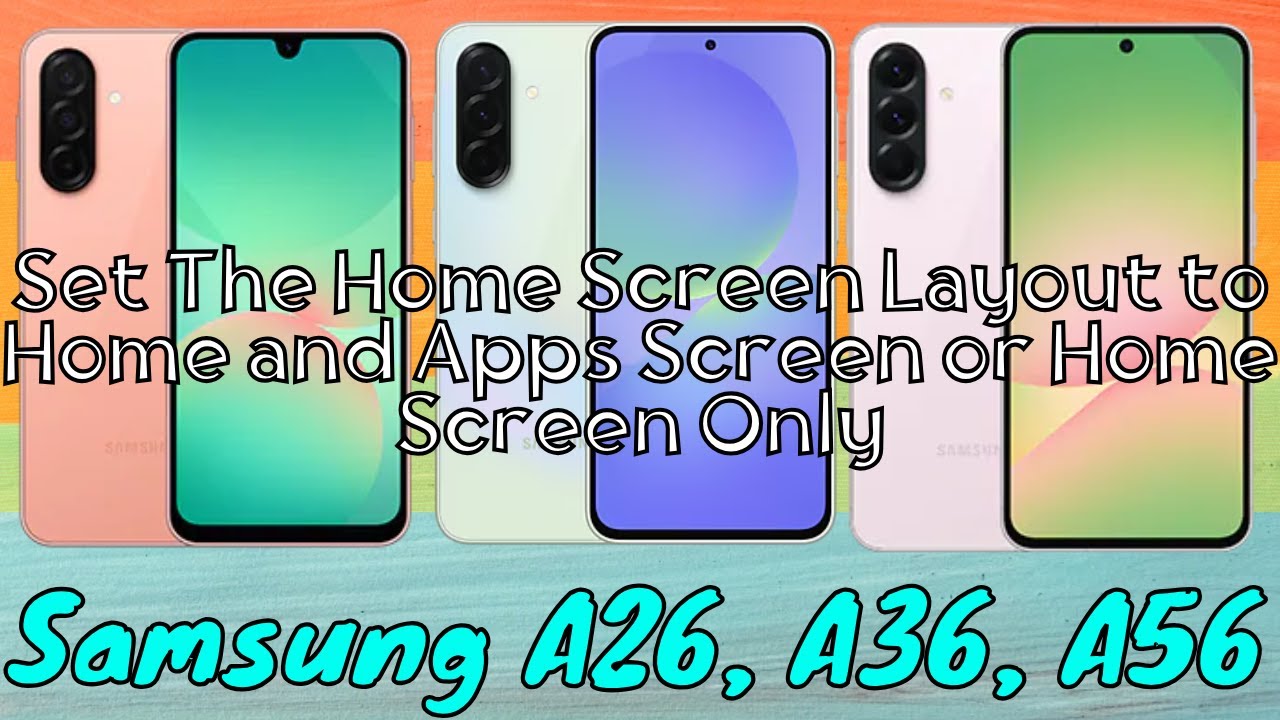 How to Set The Home Screen Layout to Home and Apps Screen or Home ...