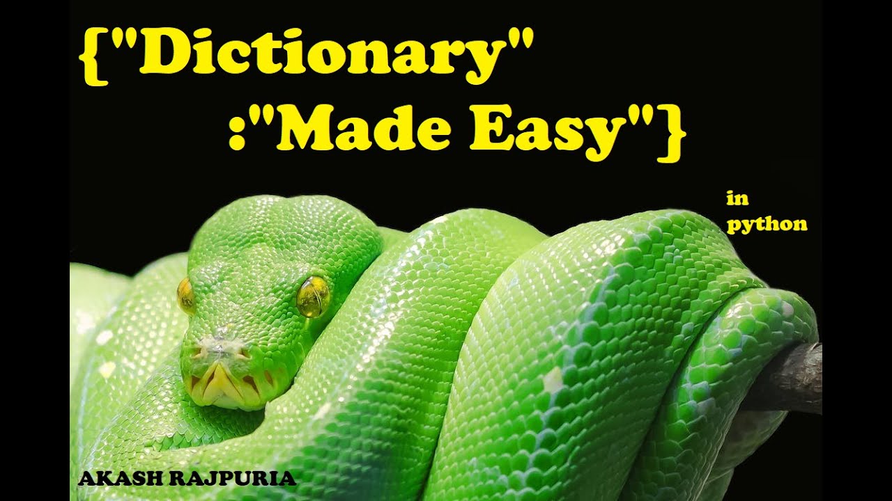 8 Dictionary In Python YouTube 8-dictionary-in-python-youtube