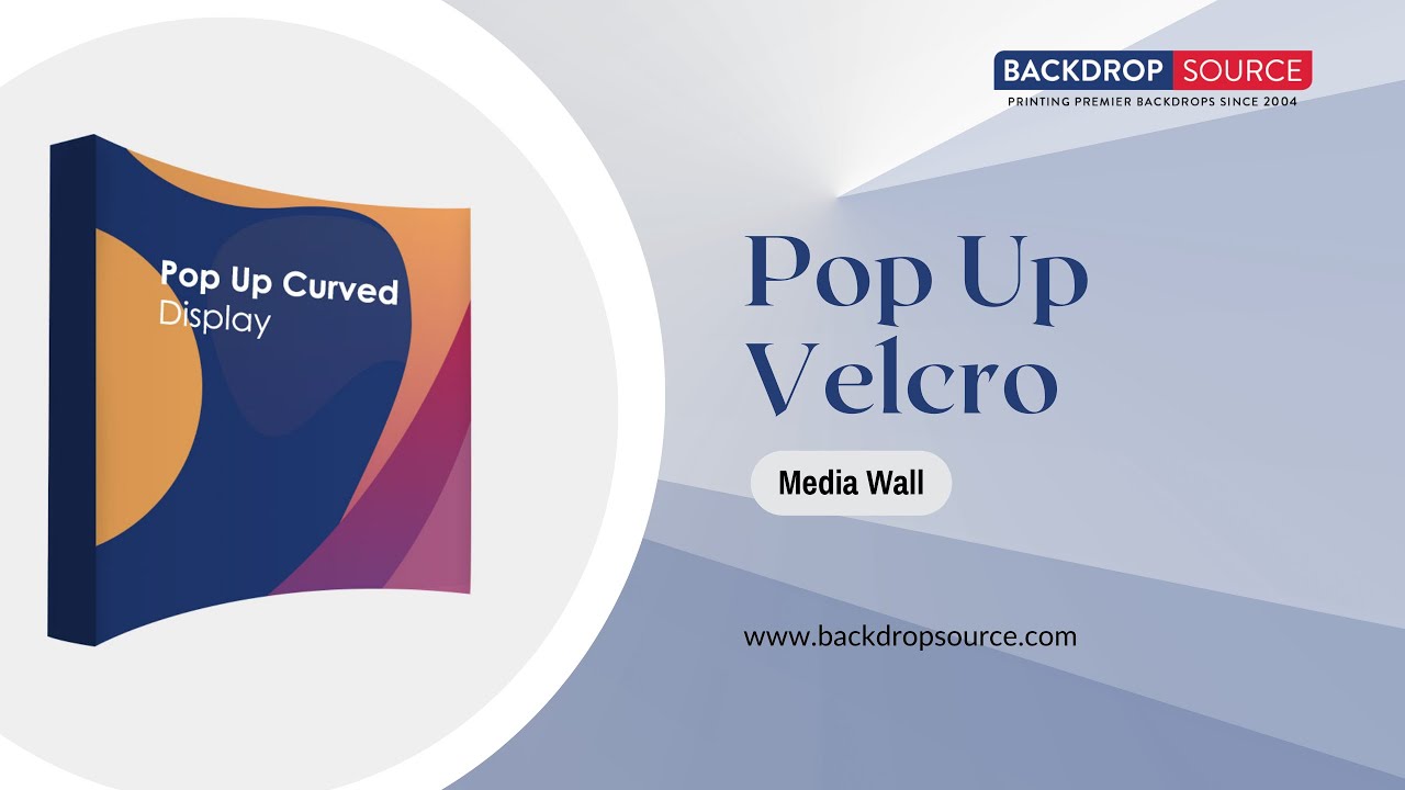 Pop Up Curved Velcro Media Wall | Backdropsource - YouTube